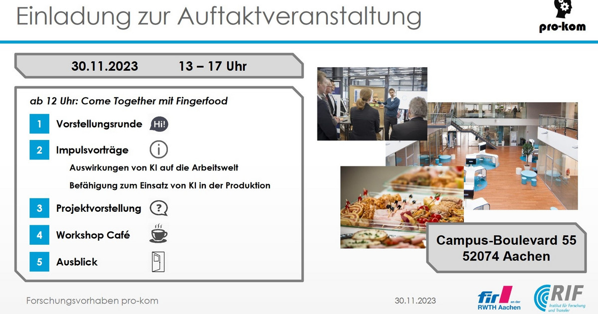 Auftaktveranstaltung pro-kom am 30.11.2023 - IPS - TU Dortmund